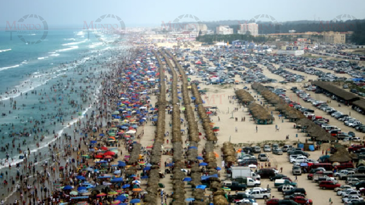 Mundo Tamaulipas - Abarrotan Playa Bagdad familias de la región